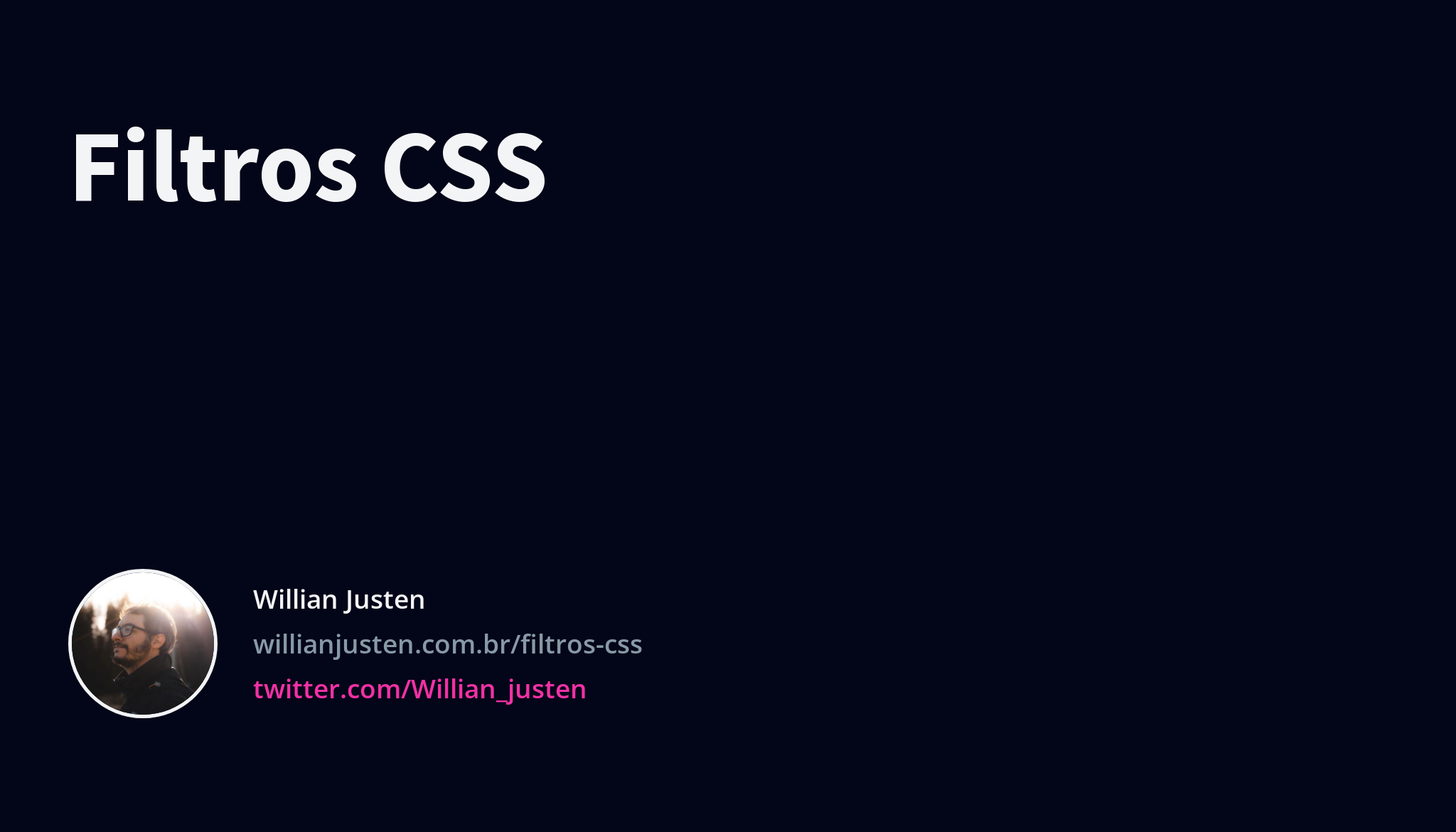 Filtros CSS - Willian Justen